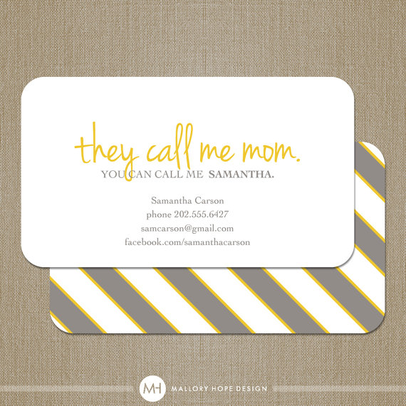 Personalized Calling Cards for Moms