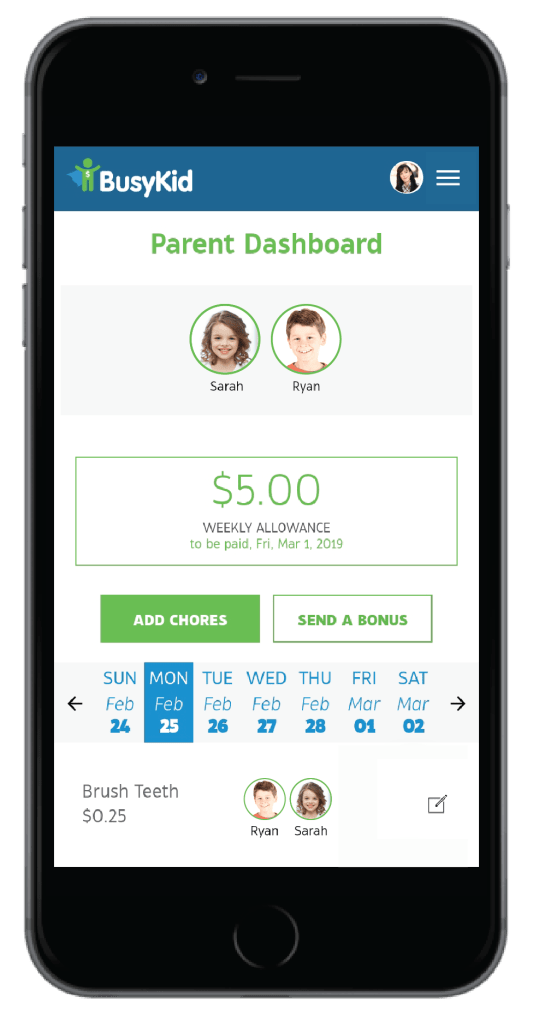 The BusyKid App Helps Your Child Save Money By Doing Chores - Tinybeans