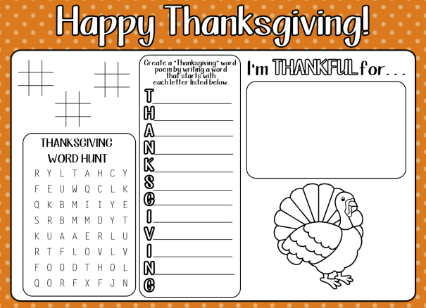 35 Free Thanksgiving Printable Activities for Kids - Tinybeans