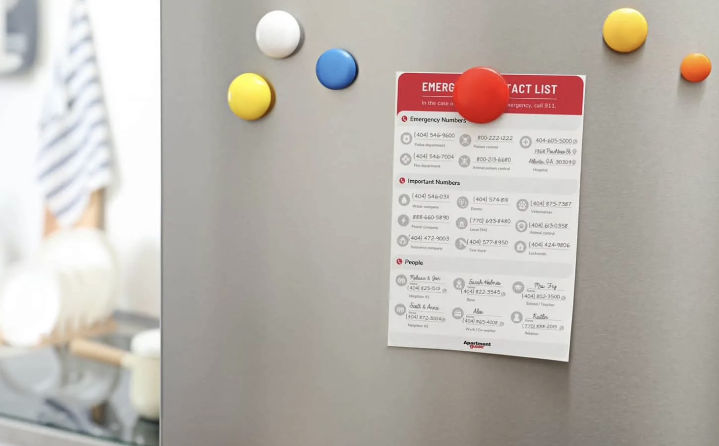 Free Printable for Emergency Phone Numbers - Tinybeans