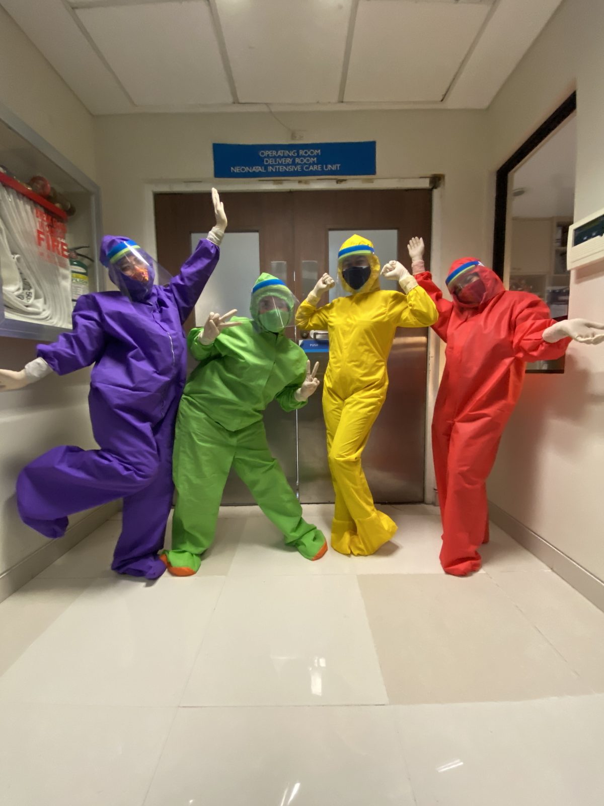Nurse Inspires Healthcare Workers with Power Rangers & Teletubbies PPE ...