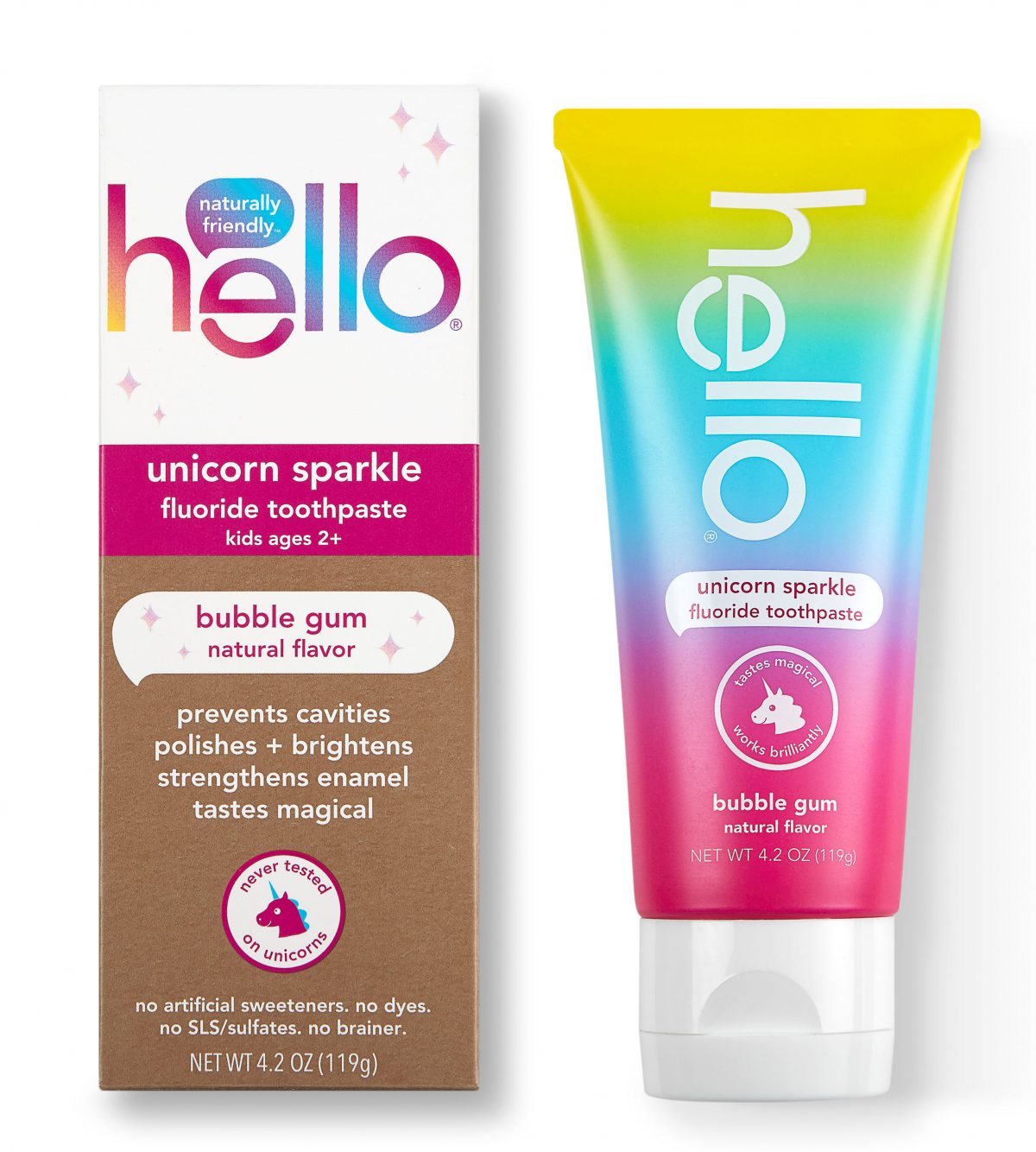 Hello Launches New Unicorn Sparkle Rainbow Toothpaste - Tinybeans
