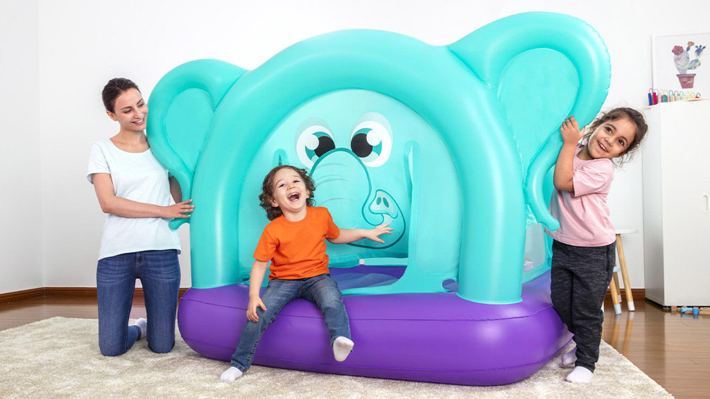 Review: Up In & Over Energetic Elephant Bouncer - Tinybeans