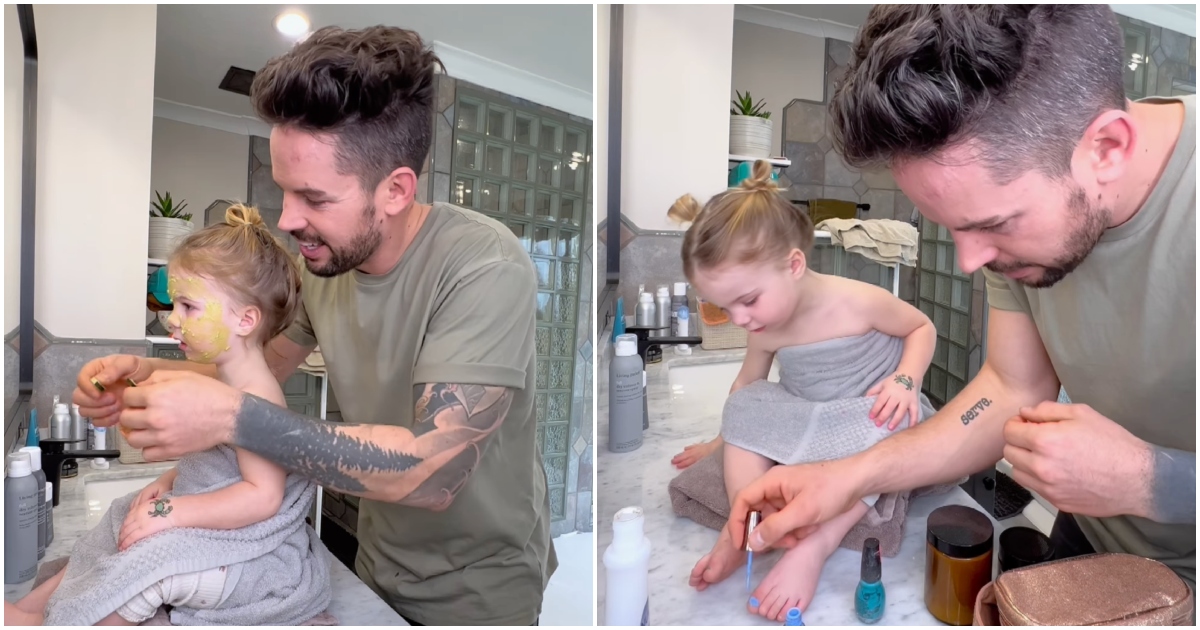 A Dad DIY'ed a Spa Day for His Toddler & the Internet Is in Love